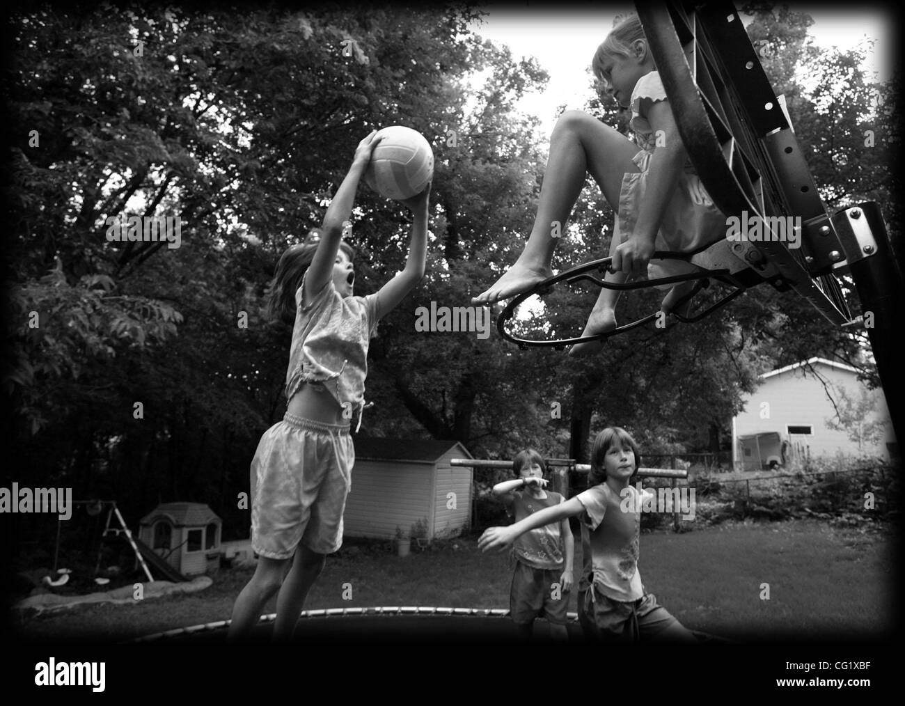 Buffalo, MN 7/14/2003 The Durst Quadruplets, Calli (with ball), Kendra ...