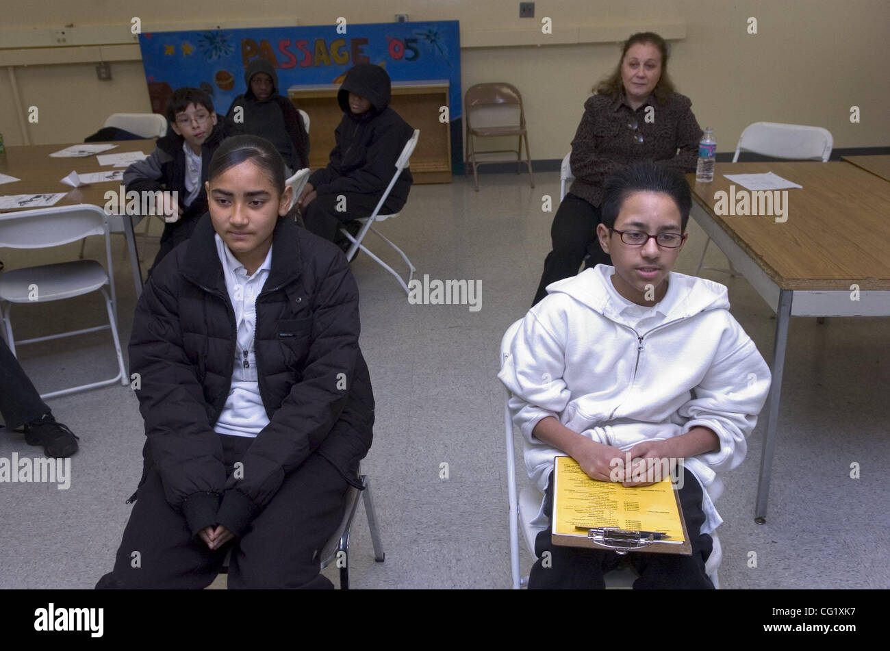 Goethe middle schoolers Alisi Finau,13, (left) and Michael Zamora, 13 ...