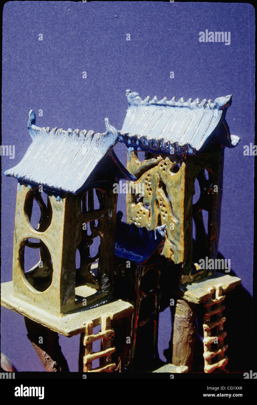 Alice Fong, "Spirit House," Honoring Trees, a ceramic and clay ...