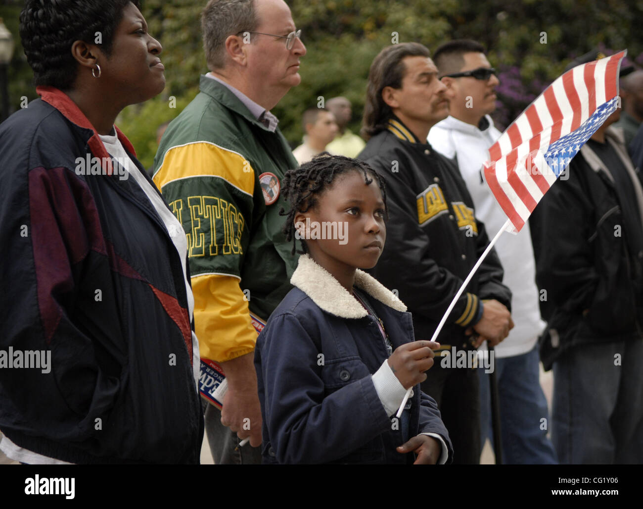 JUMP LEDE - Seven-year-old Destiny Tilson of Rancho Cordova waves a ...
