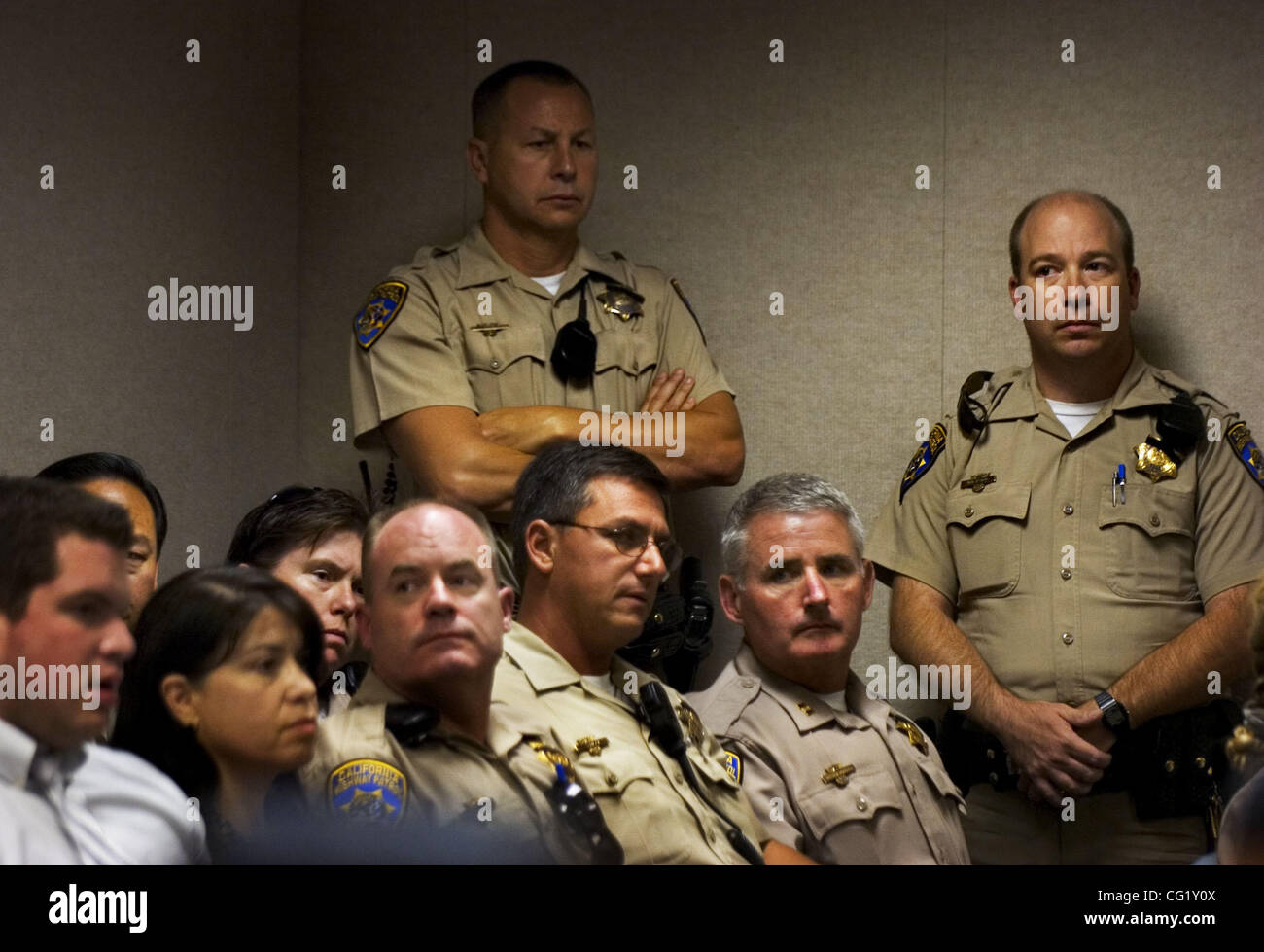 SECOND - California Highway Patrol officers attend the arraignment of ...