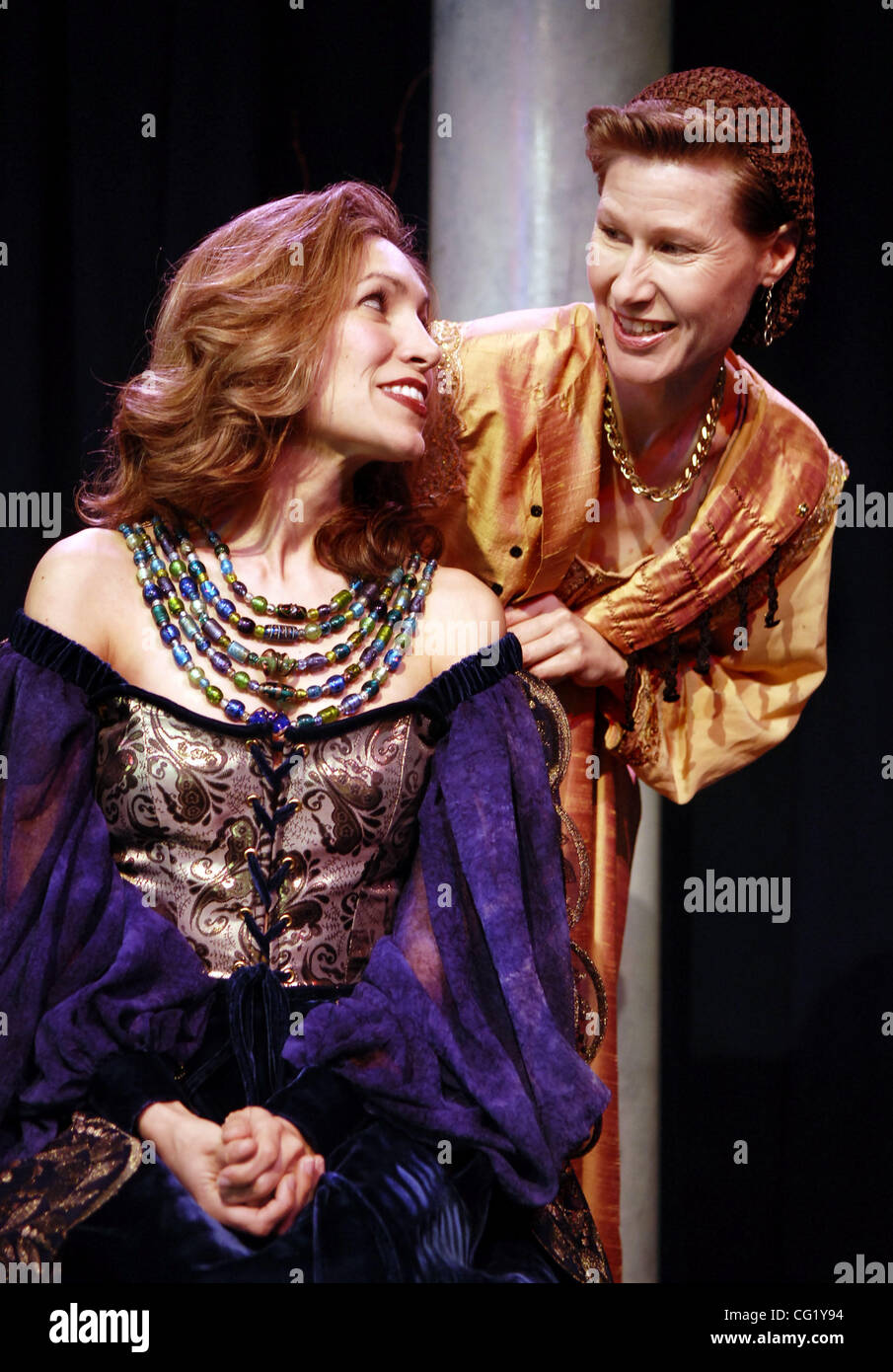 From left, Michele Hillen plays Desdemona and Marie Bain plays Emilia ...