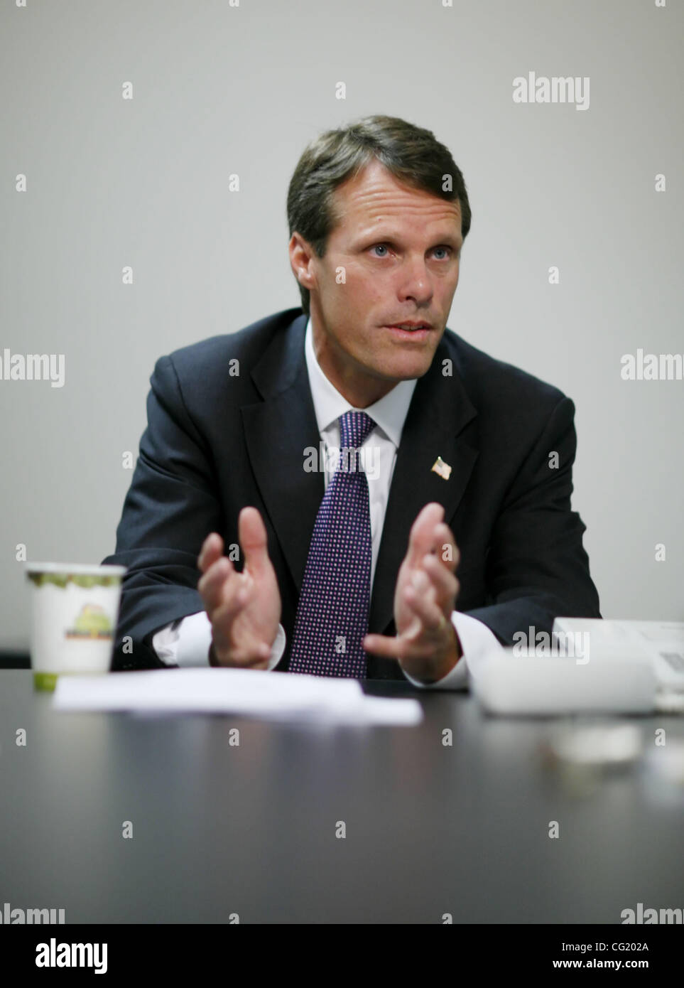 Freshman Assembly Member, Ted Gaines, R-Roseville, is interviewed at ...