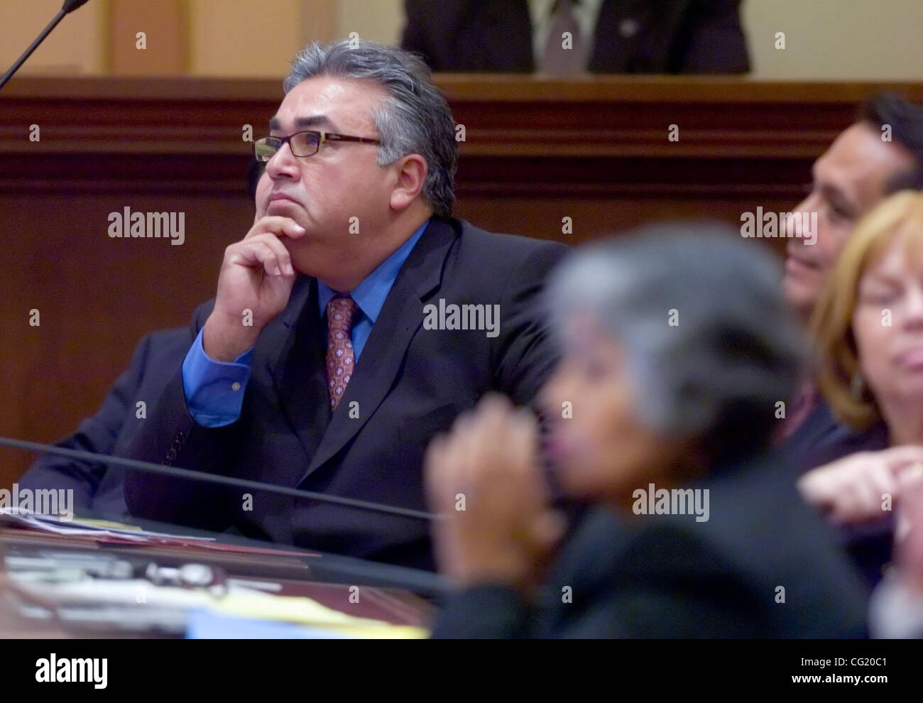 Senator Ron Calderon, D-Montebello, watches the vote on his bill, SB ...