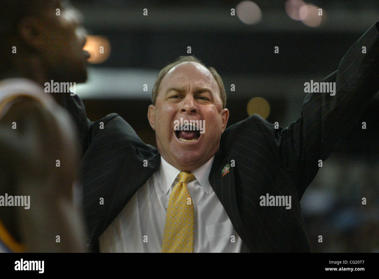 UCLA head coach Ben Howland celebrates his victory of their game at the ...