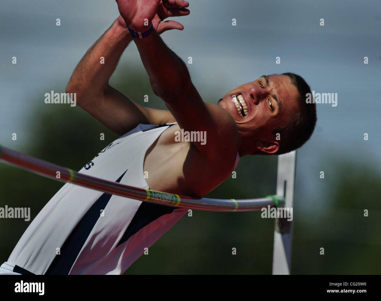 Daniel Kirkpatrick a senior at Trabucco H/ Ss grimaces as he misses his ...