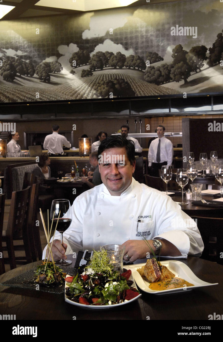 Executive chef Irie Gengler at Crush 29 Restaurant 1480 Eureka Road ...
