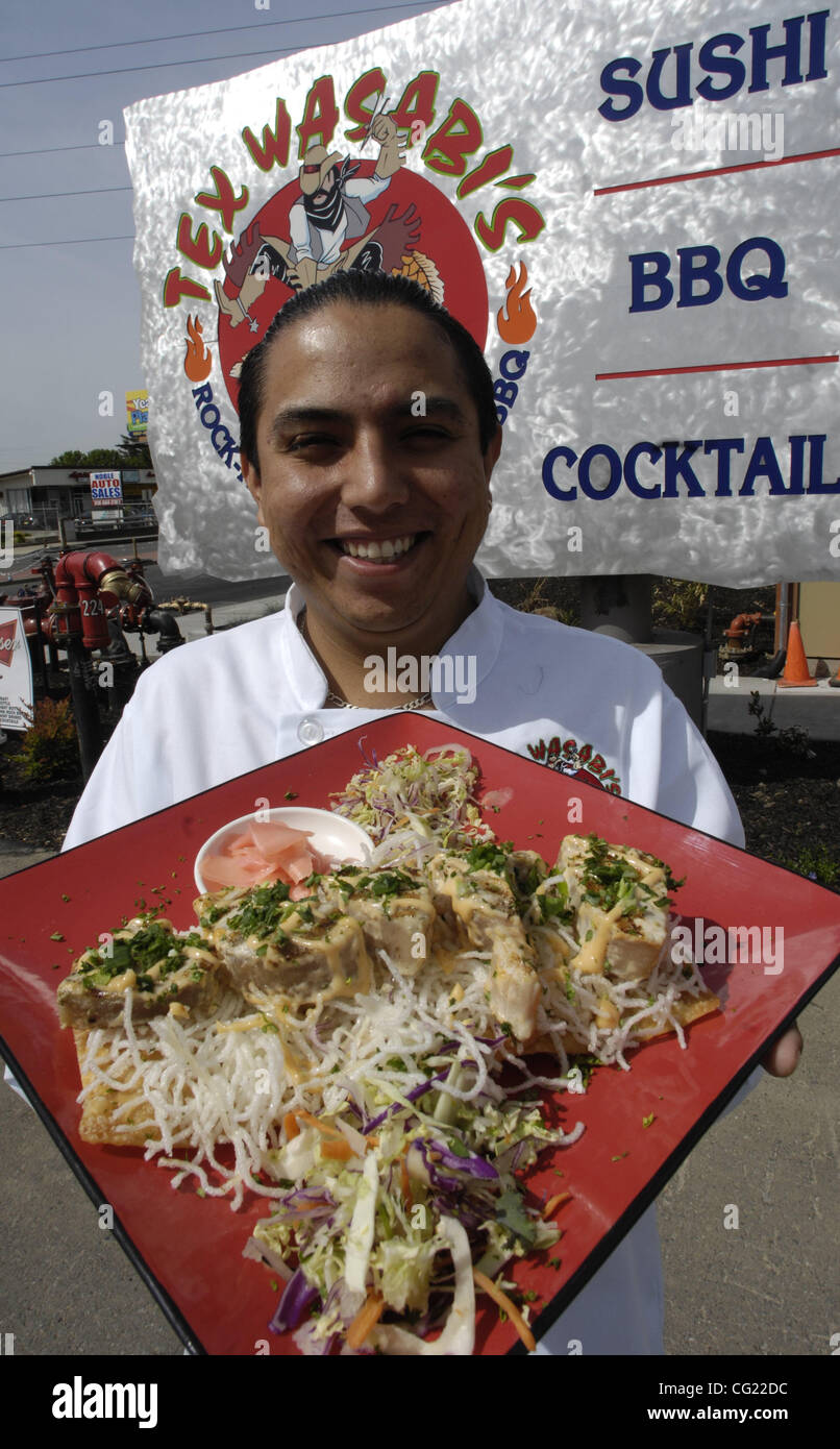 Adrian Romero, chef at Tex Wasabi's 2243 Arden Way Sacramento. With an ...
