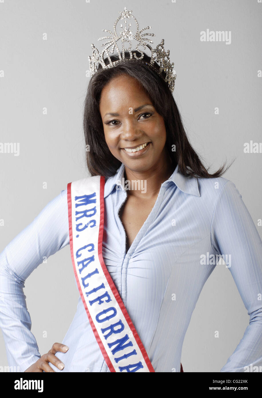 Tracie Stafford (cq), Mrs. California, models four different evening ...