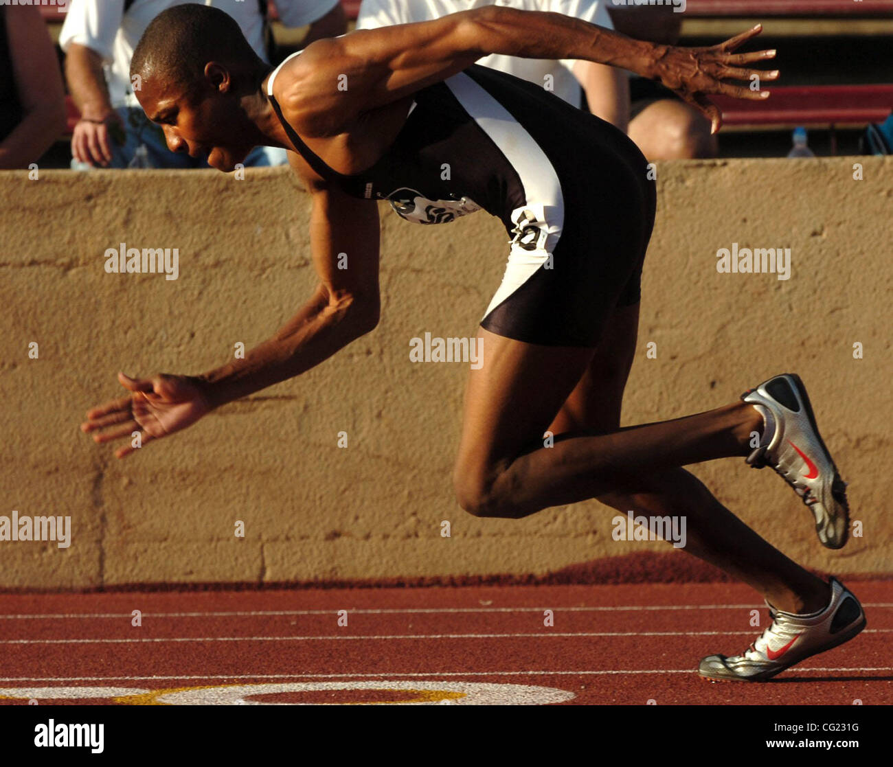 Roman Gray, of Laguna Creek High School, got off to a good start during ...