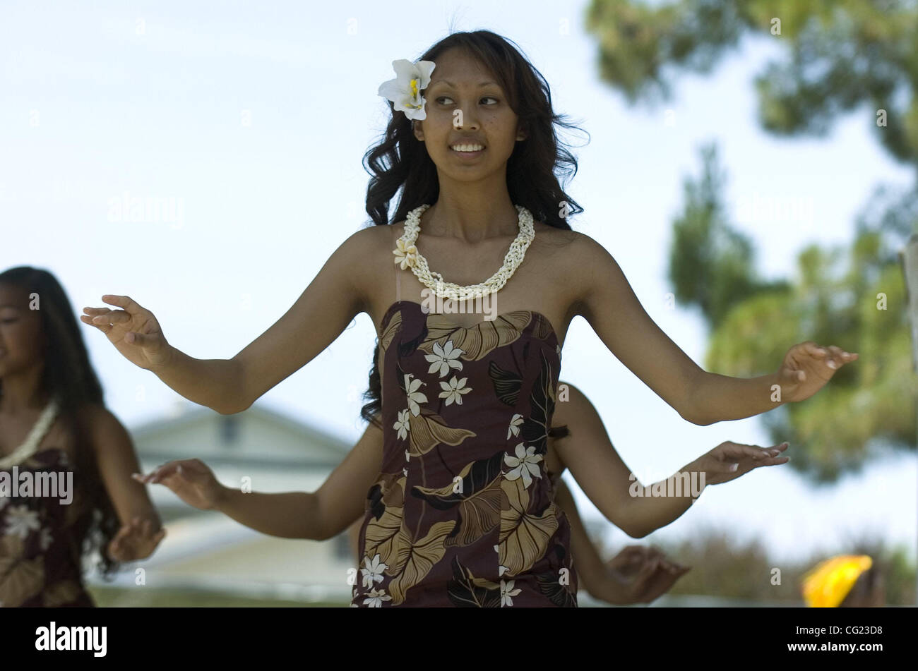 Meagan Lucas (cq-age19) of the Makamae Melia O'Polynesia Dance Group ...