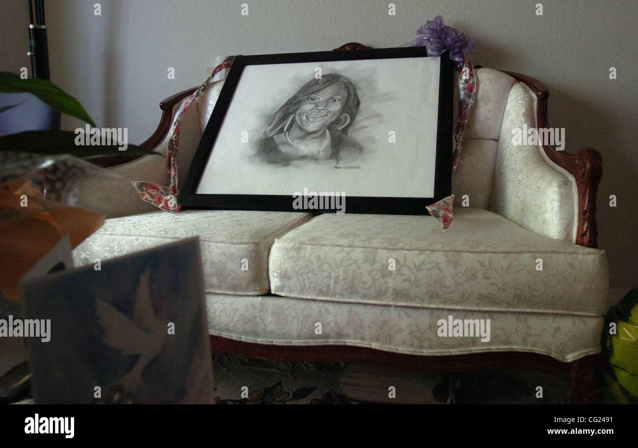 A few days before her birthday a portrait of Jelisa Office sits on a ...
