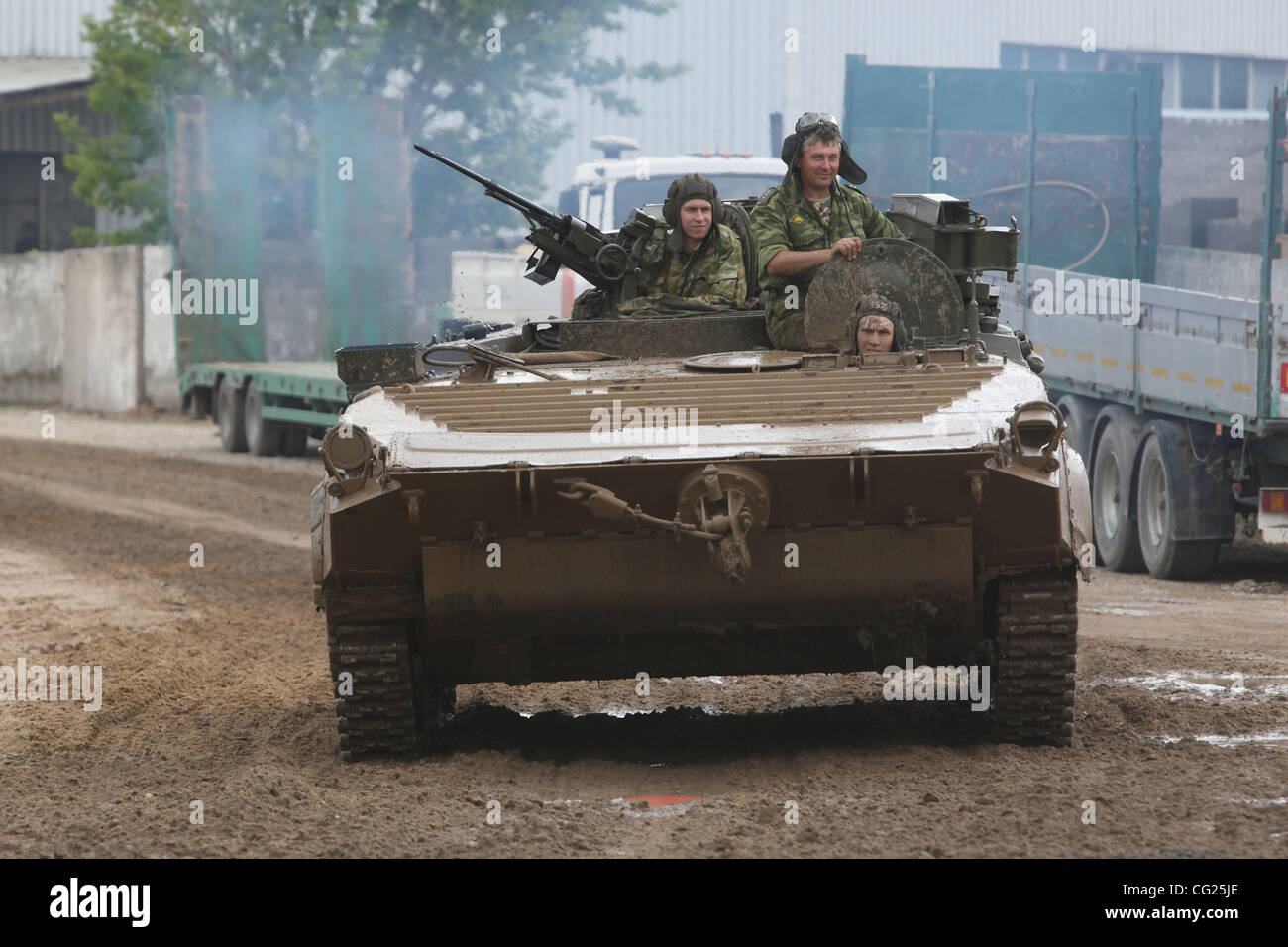 July 27,2011. Military exercise of 11th mechanized brigade of Belarus ...