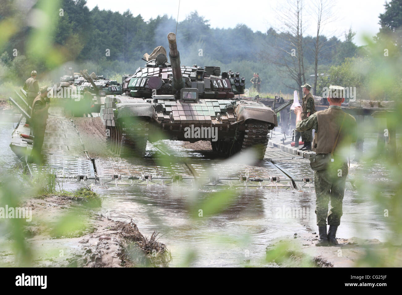July 27,2011. Military exercise of 11th mechanized brigade of Belarus ...