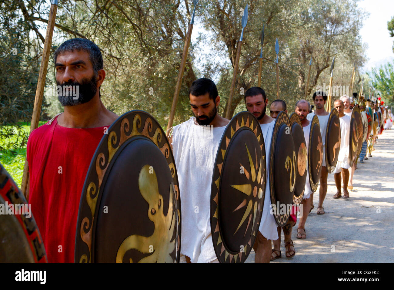 Sept. 10, 2011 - Marathon, Greece - The Battle of Marathon reenacted in ...