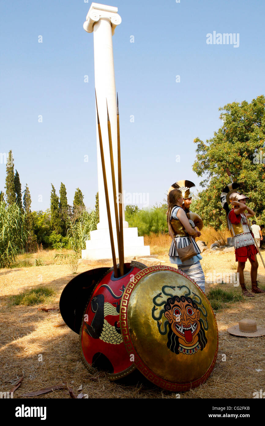 Sept. 10, 2011 - Marathon, Greece - The Battle of Marathon reenacted in ...