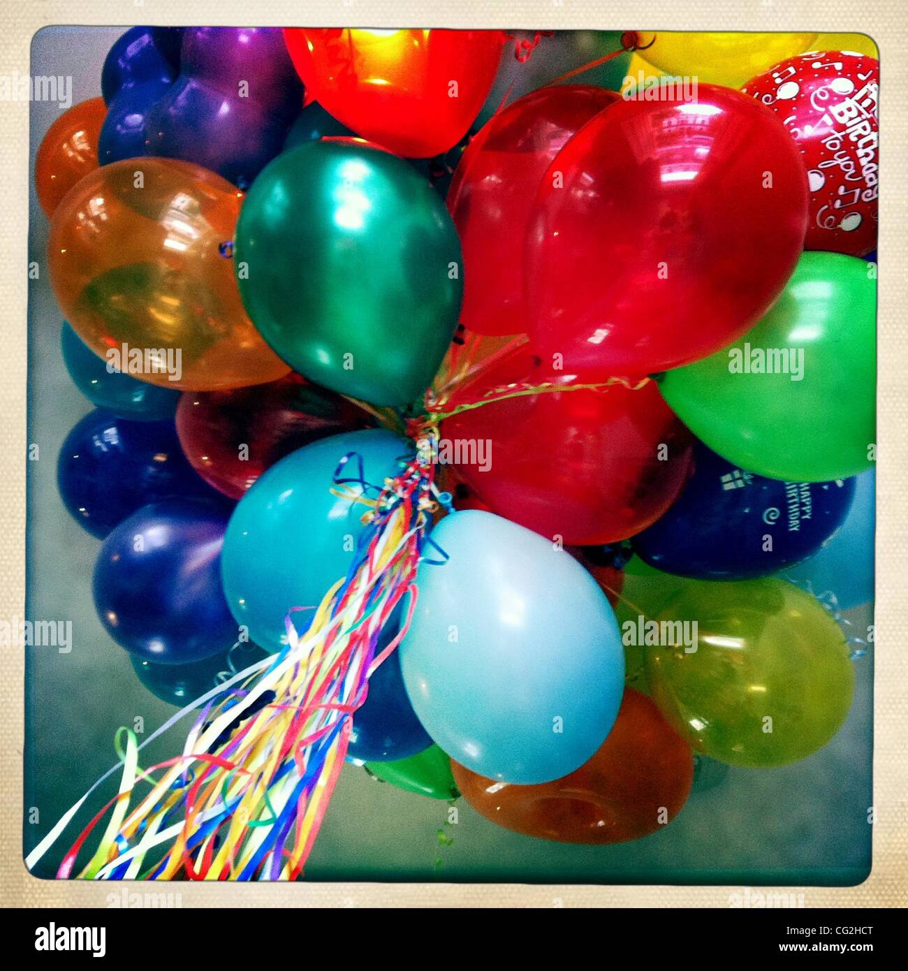 Birthday balloons, London, UK Stock Photo - Alamy