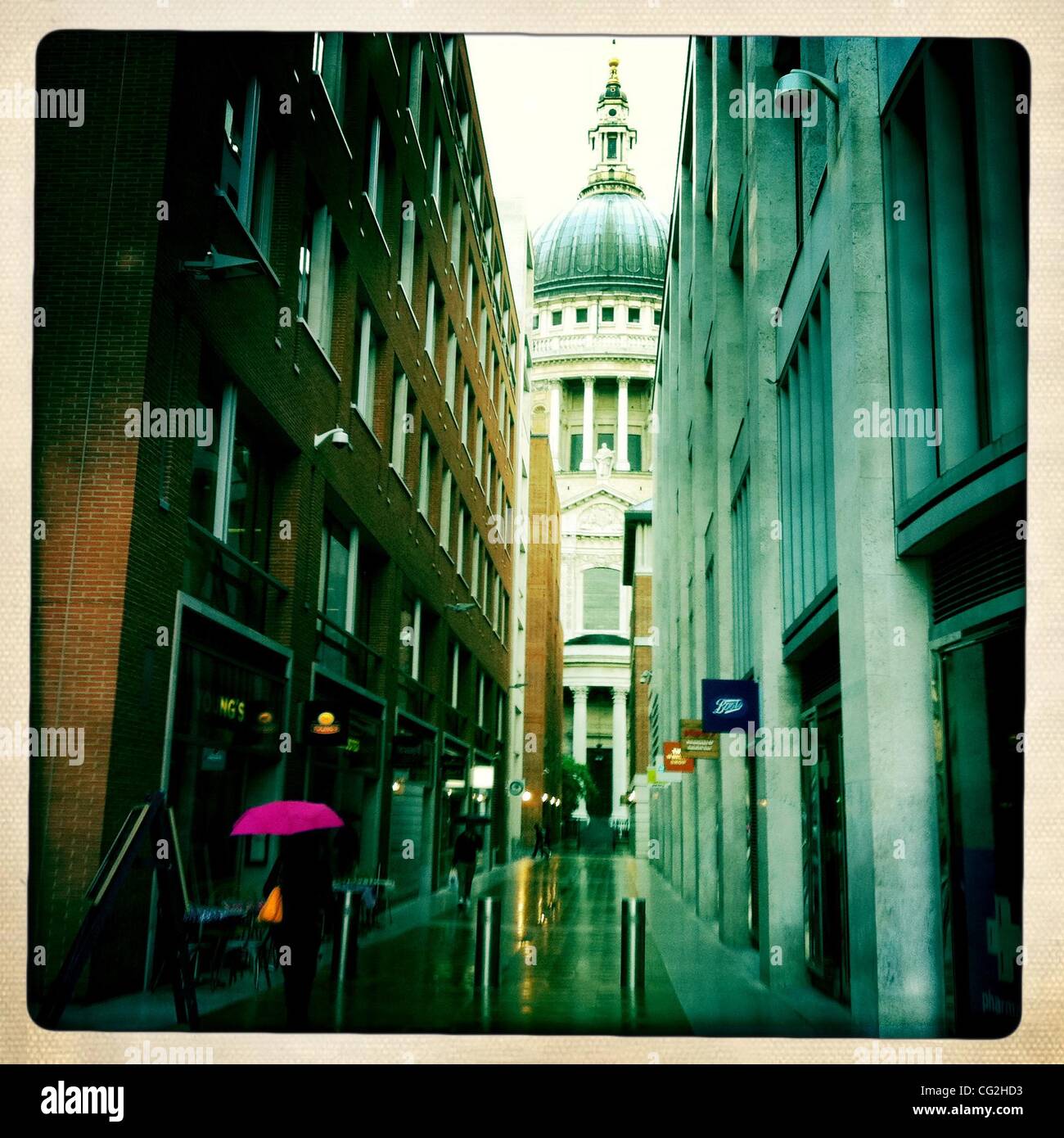 View of the St. Paul's cathedral in a rain, London, UK Stock Photo - Alamy