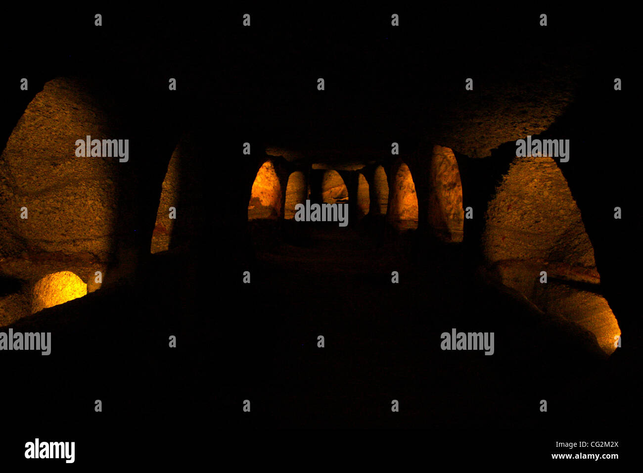 Oct. 1, 2011 - Milos Island, Cyclades, Greece - The catacombs is the ...