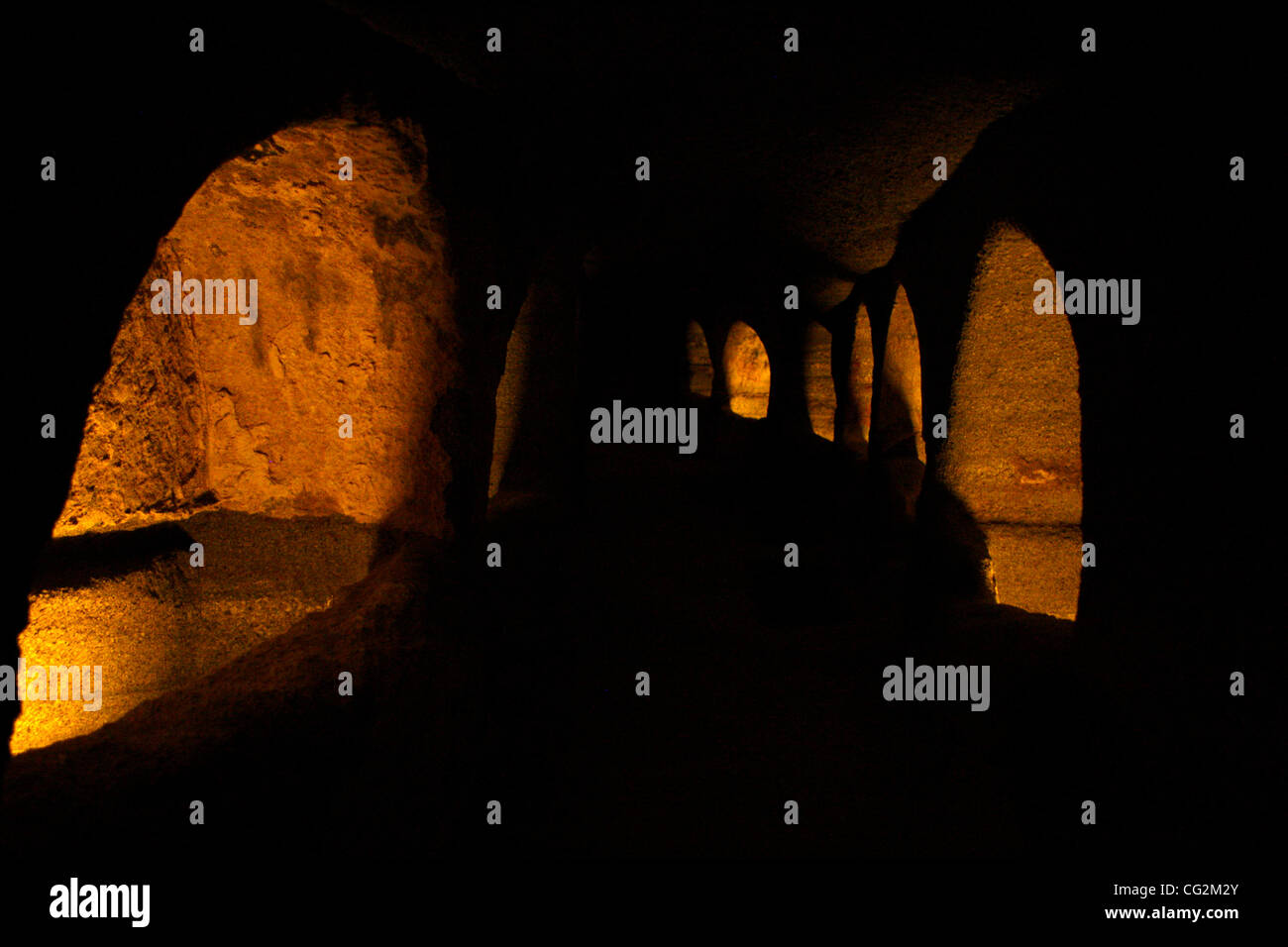 Milos greece catacombs hi-res stock photography and images - Alamy