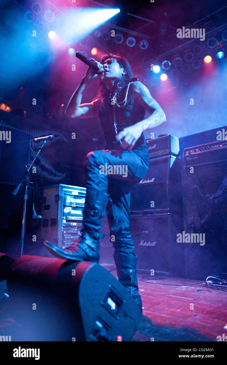 October 4, 2011 - Chicago, IL, USA - Freddy Lim, vocalist for the ...