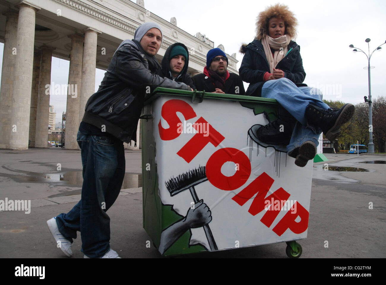 October 25,2011. Moscow,Russia. Pictured: British Stomp show-group ...