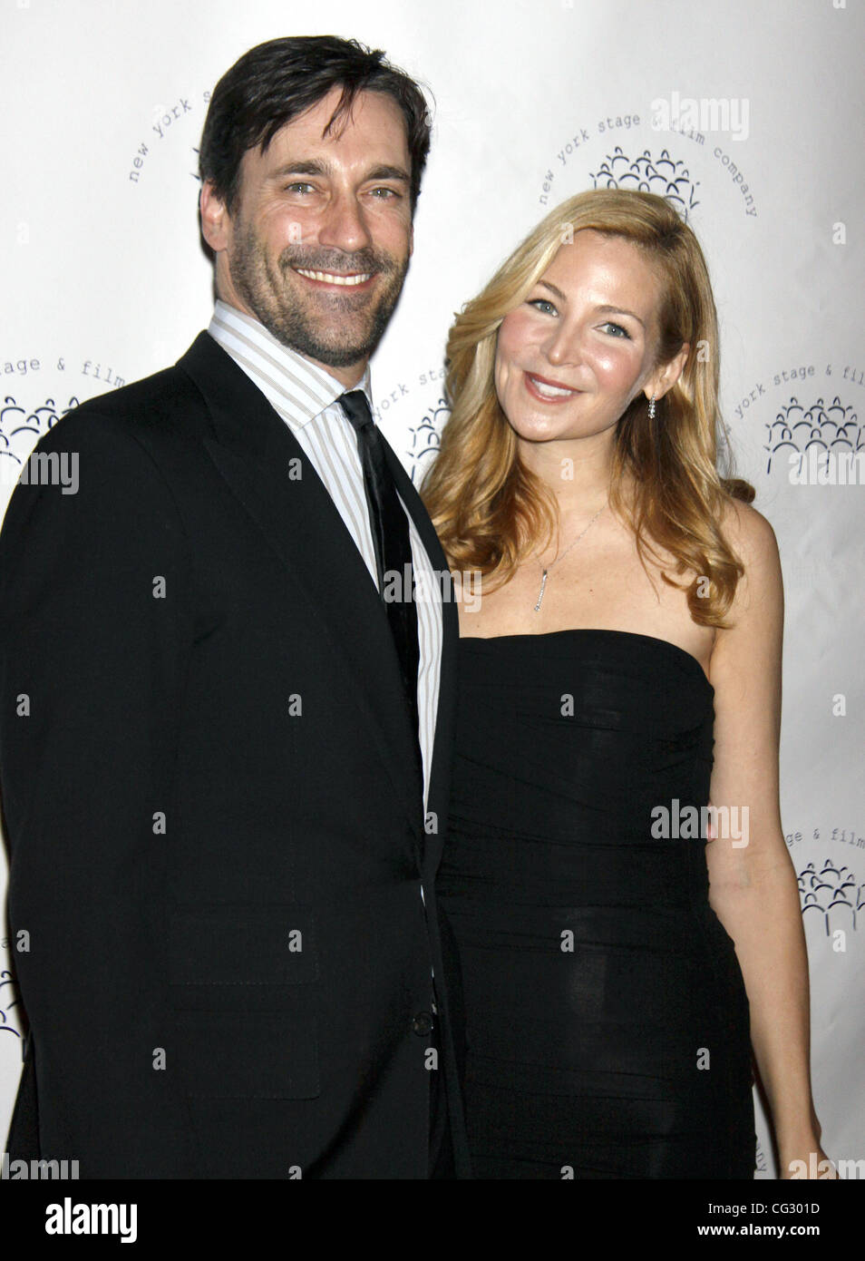 Jon Hamm and Jennifer Westfeldt The 2010 New York Stage and Film Gala ...