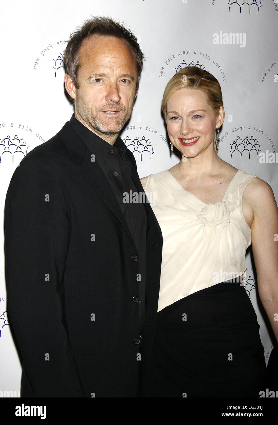John Benjamin Hickey and Laura Linney The 2010 New York Stage and Film Gala Honors held at The ...