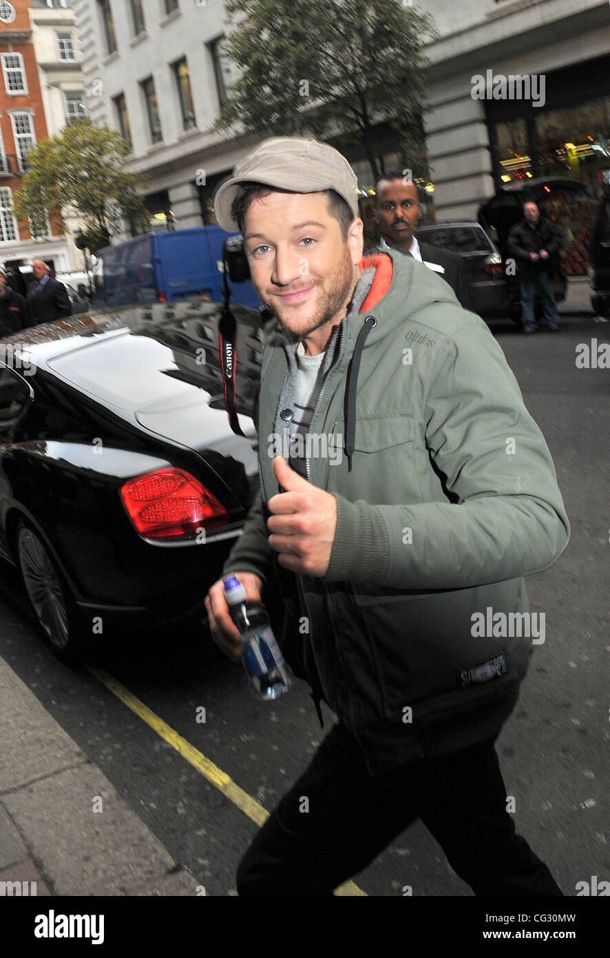 X Factor 2010 winner Matt Cardle arrives at the May Fair hotel London ...