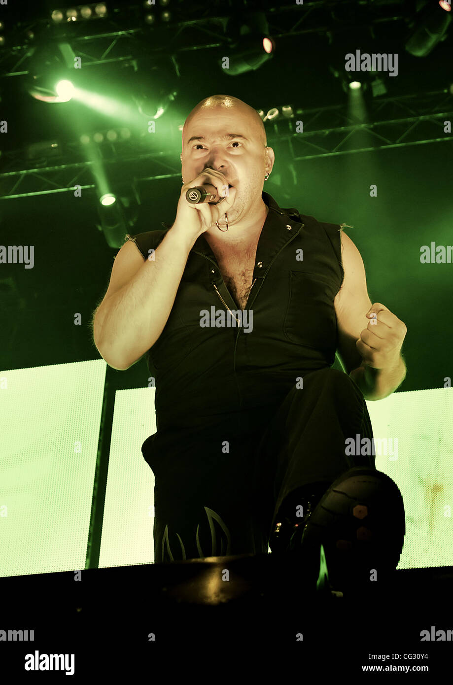Disturbed performing on the 'Taste Of Chaos' tour at Manchester Central ...