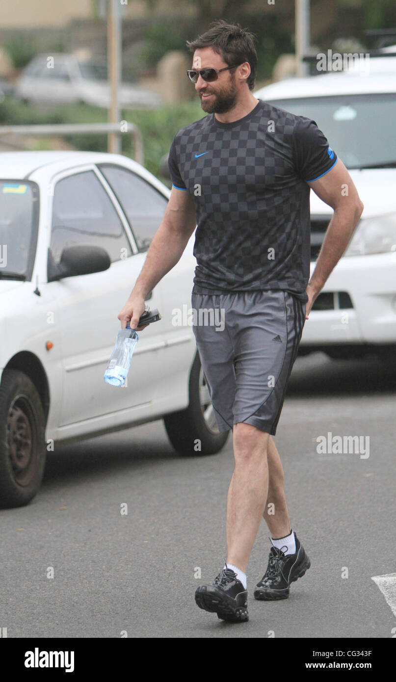Hugh Jackman spotted running in Bondi Beach Sydney, Australia - 16.12. ...