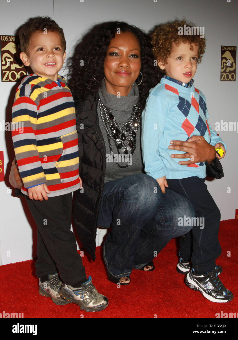 Garcelle beauvais with sons jax and jaid hi-res stock photography and ...