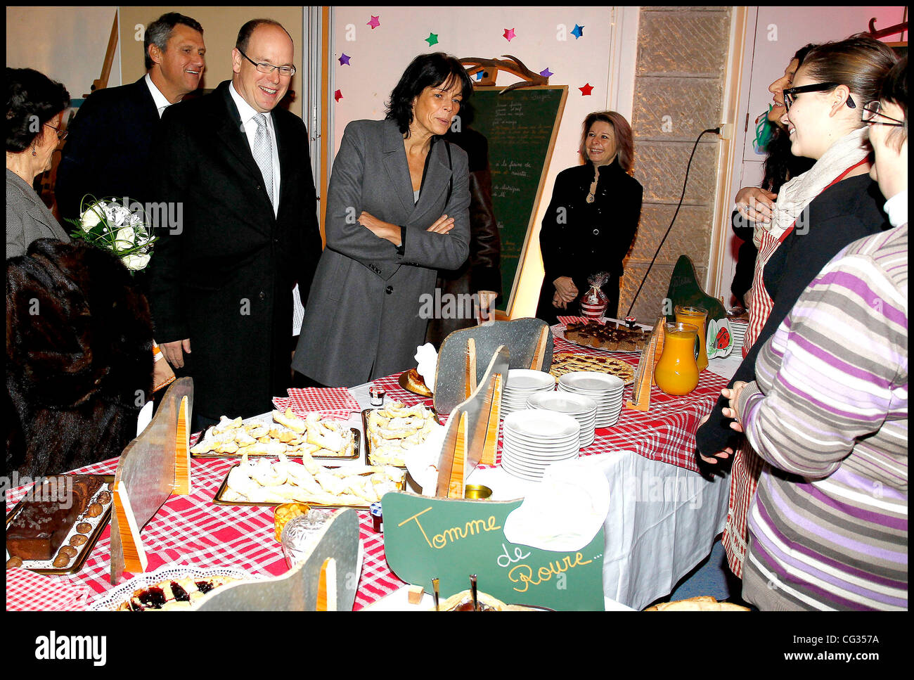 Princess Stephanie and Prince Albert of Monaco host a Christmas party ...