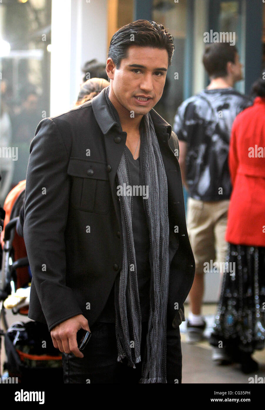 Mario Lopez on the Extra TV show set at The Grove. Los Angeles ...