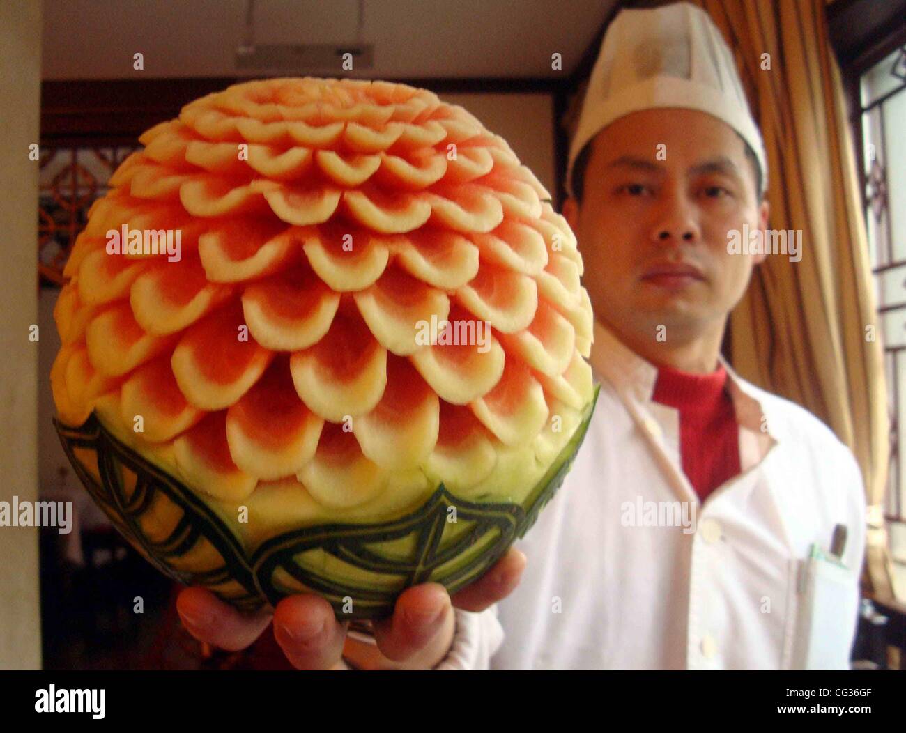 Melon Carving Lantern carving on Watermelon As the new year approaches ...