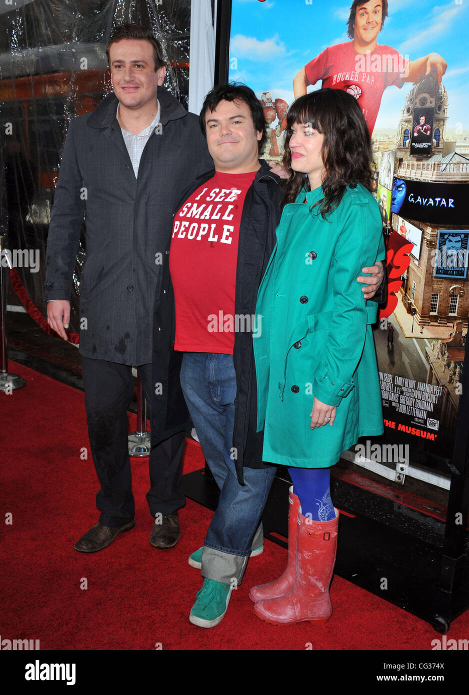 Jack Black with his wife Tanya Haden and Jason Segel 20th Century Fox's ...