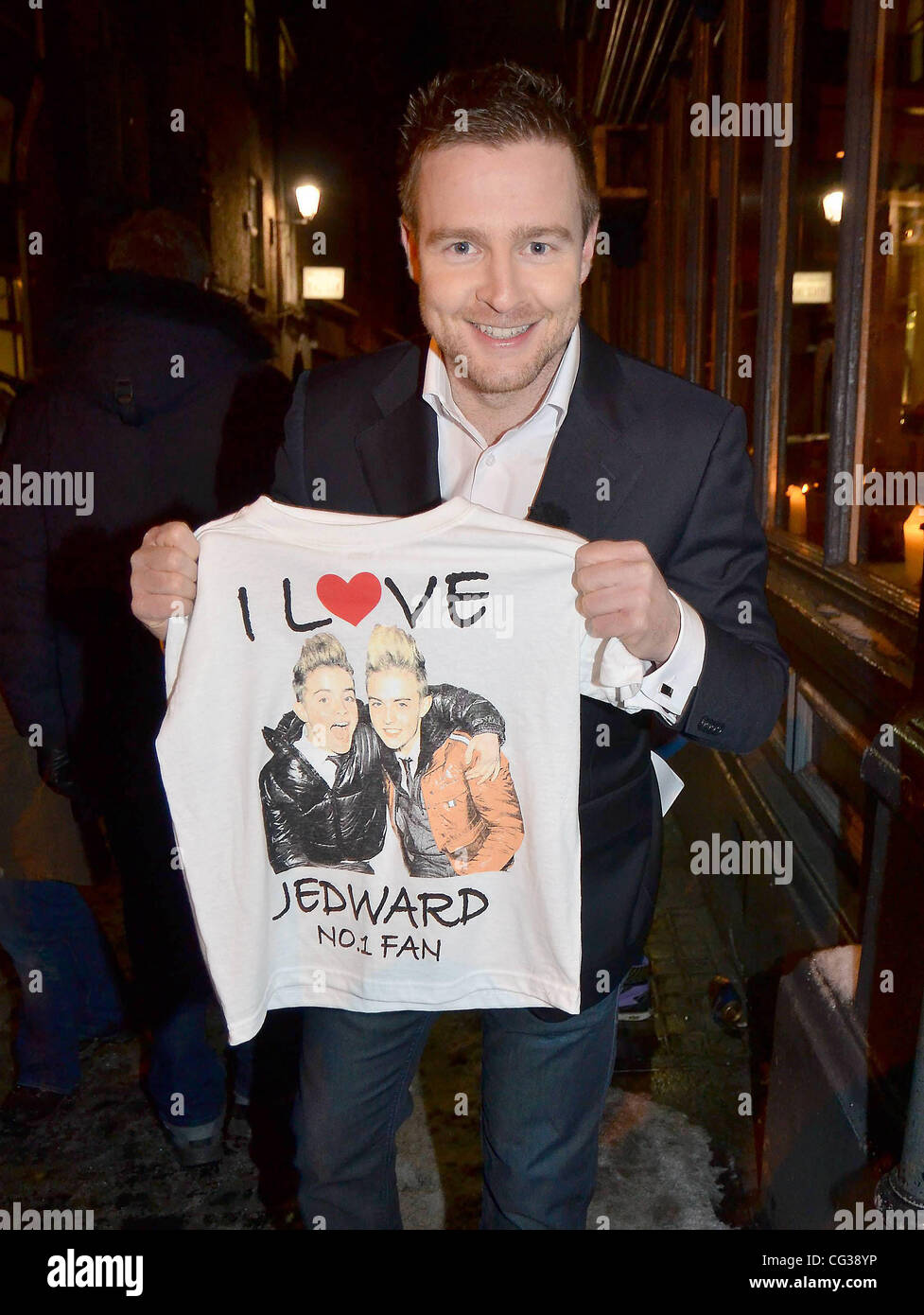 Aidan Power Jedward fans line-up at the opening night of the ...