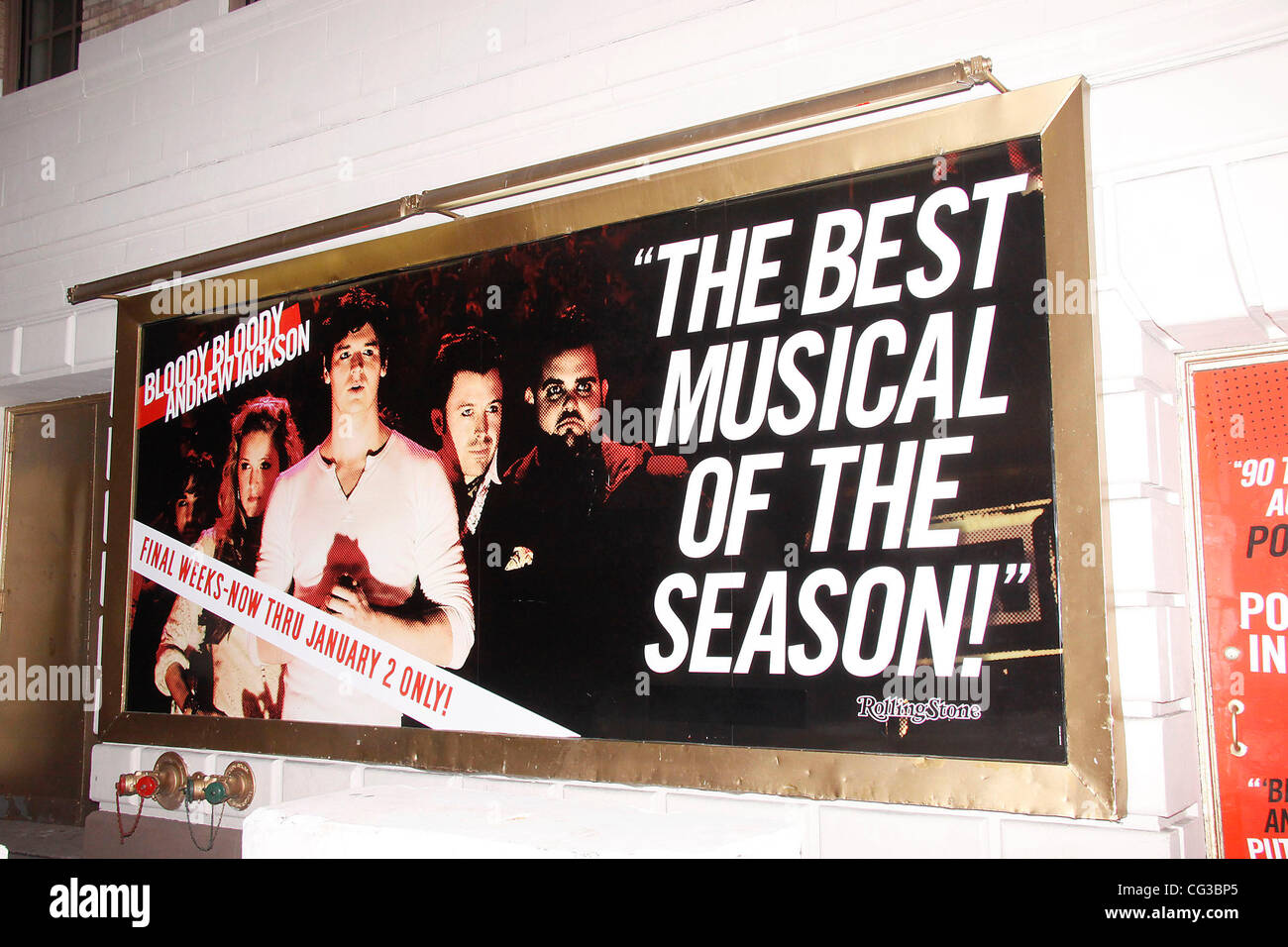 Poster Closing night of the Broadway musical production of 'Bloody ...