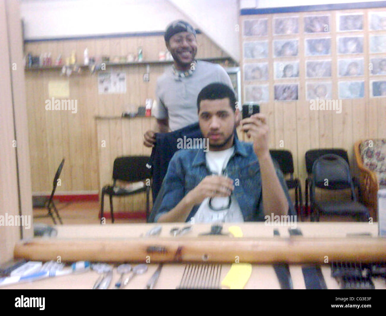 Karim Roundi posted a photo of himself getting a haircut saying ...
