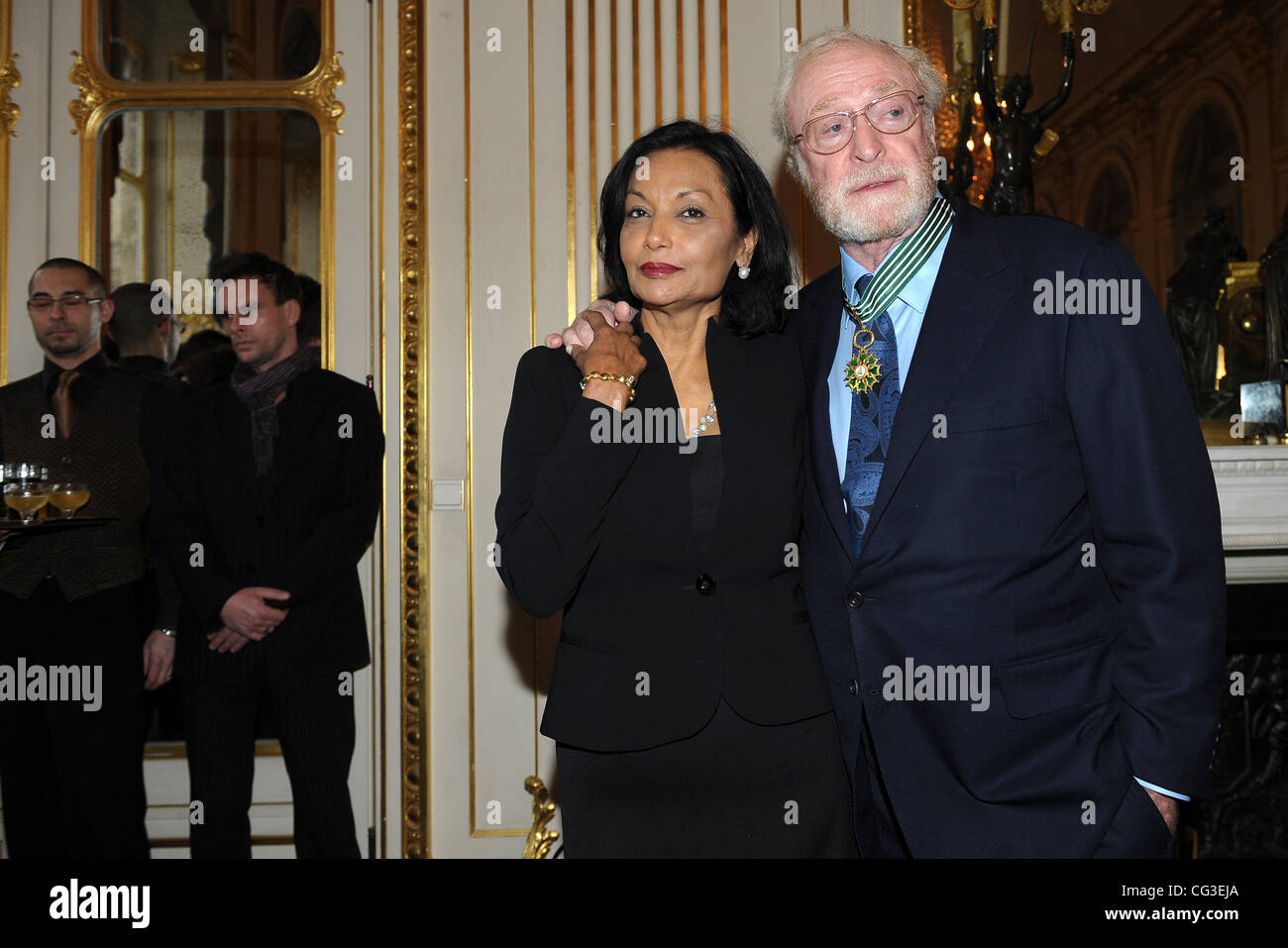 Michael Caine with wife Shakira Baksh Sir Michael Caine receives the ...