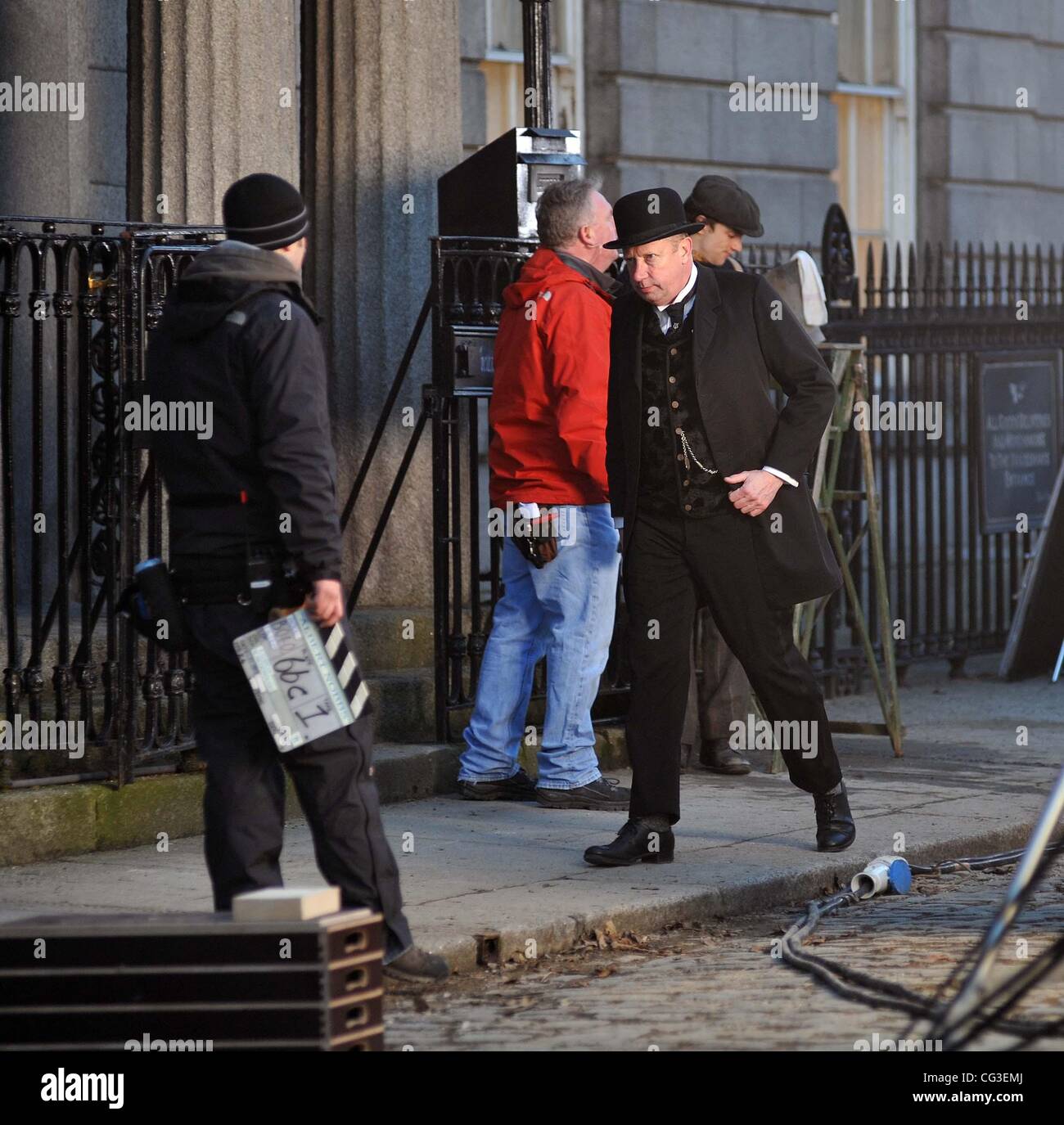 Mark Williams The film set of 'Albert Nobbs' shooting on Henrietta ...