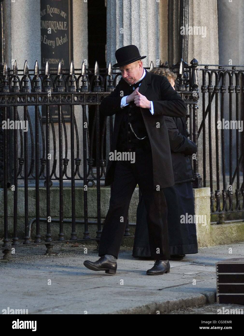 Mark Williams The film set of 'Albert Nobbs' shooting on Henrietta ...