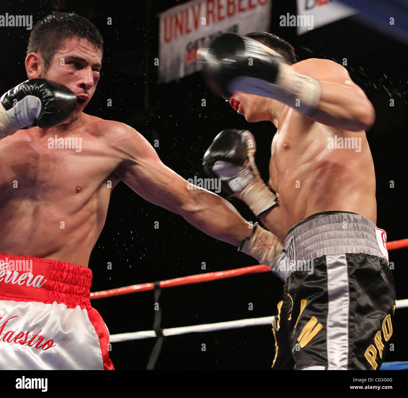 BOXING: Maricio Herrera (USA, white trunks) takes on Ruslan Provodnikov ...