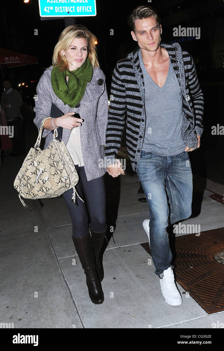 Angel McCord and her fiance Robert Rogoff outside BOA Steakhouse in ...