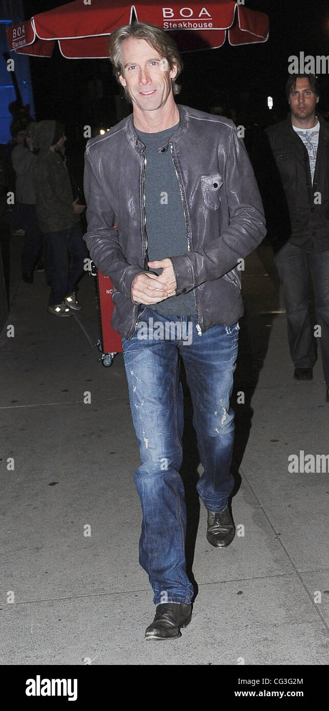 Michael Bay outside BOA Steakhouse in West Hollywood Los Angeles ...