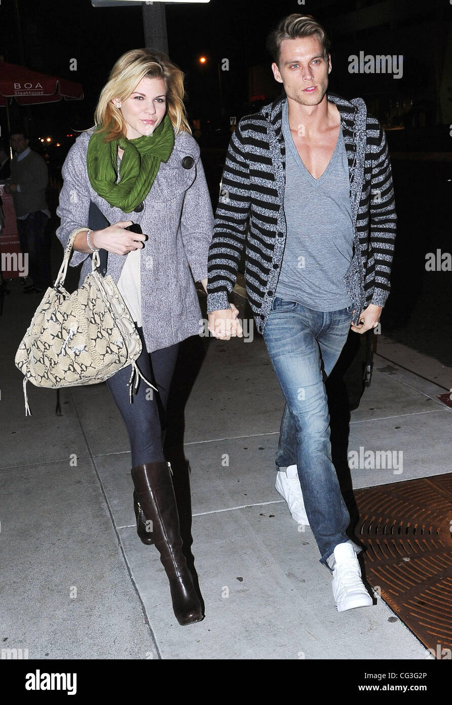 Angel McCord and her fiance Robert Rogoff outside BOA Steakhouse in ...