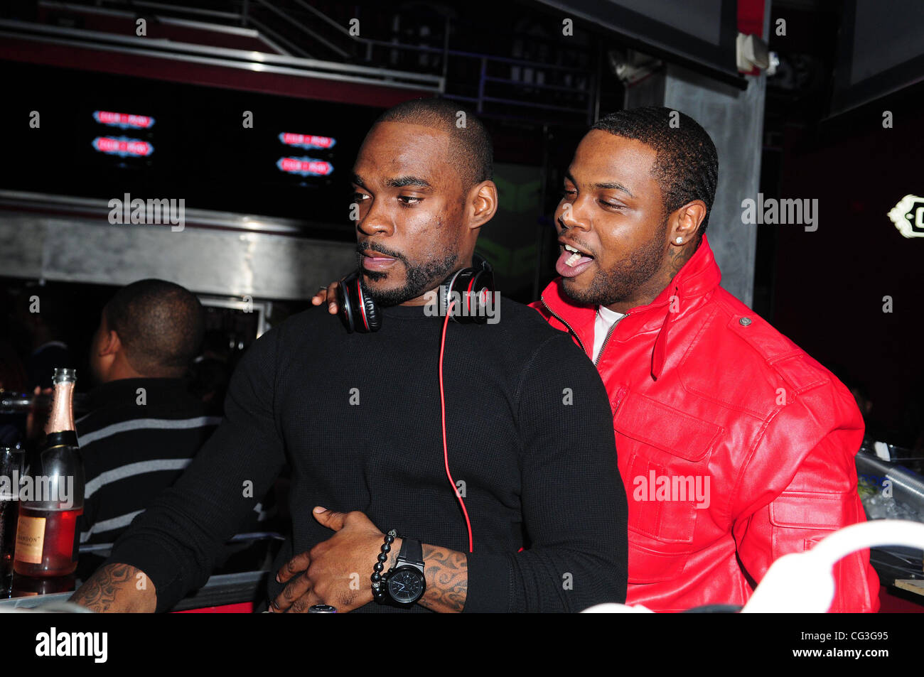 Rapper Jae Millz and DJ Stevie J attend the official "Green Goblin ...
