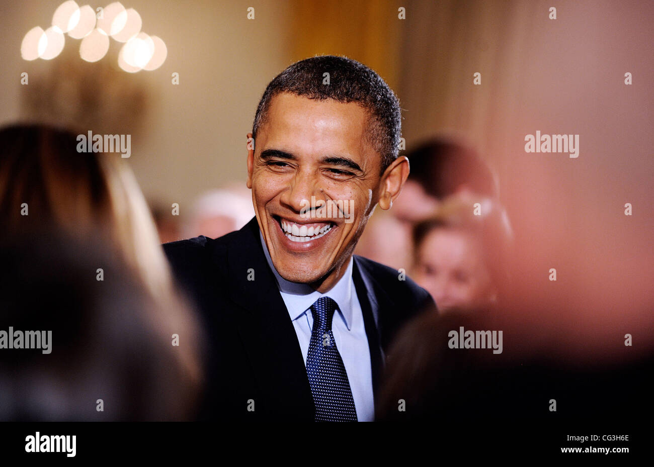 U.S. President Barack Obama greets guest during the National Medal of ...