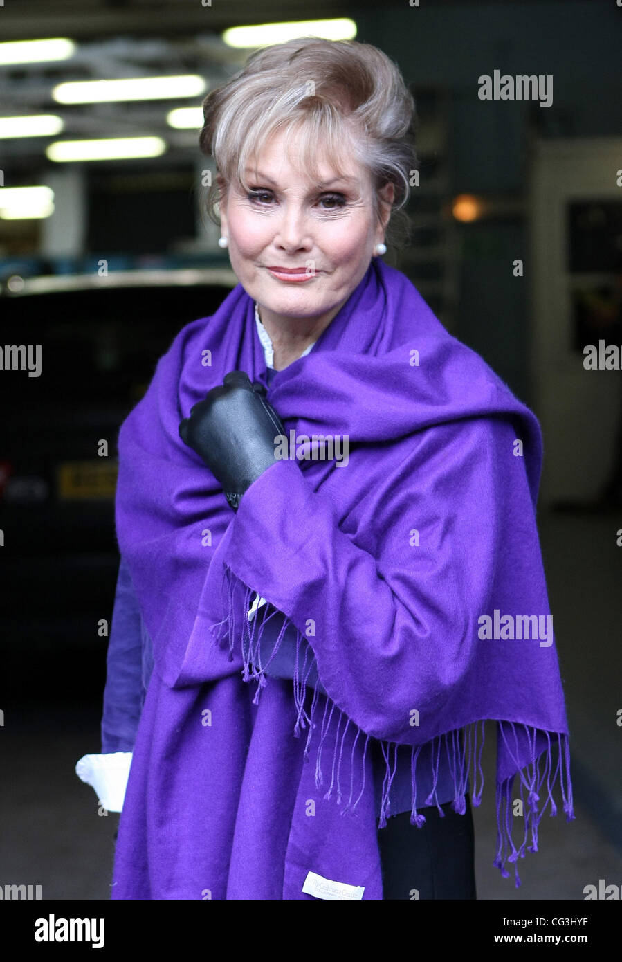Angela Rippon leaves the ITV studios London, England - 10.01.11 Stock ...