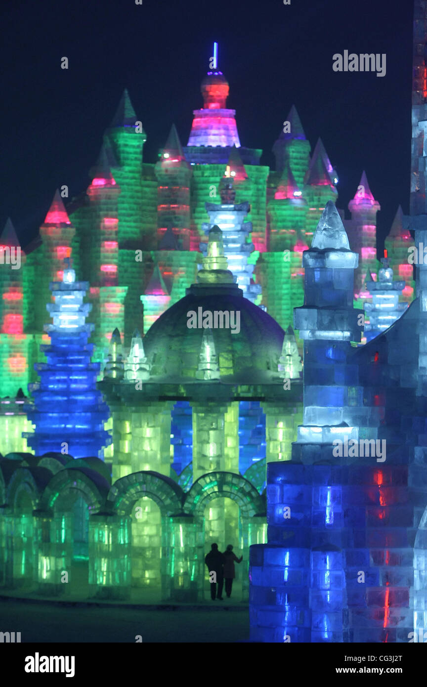 Ice sculptures at the annual Harbin Ice and Snow Festival Ice ...